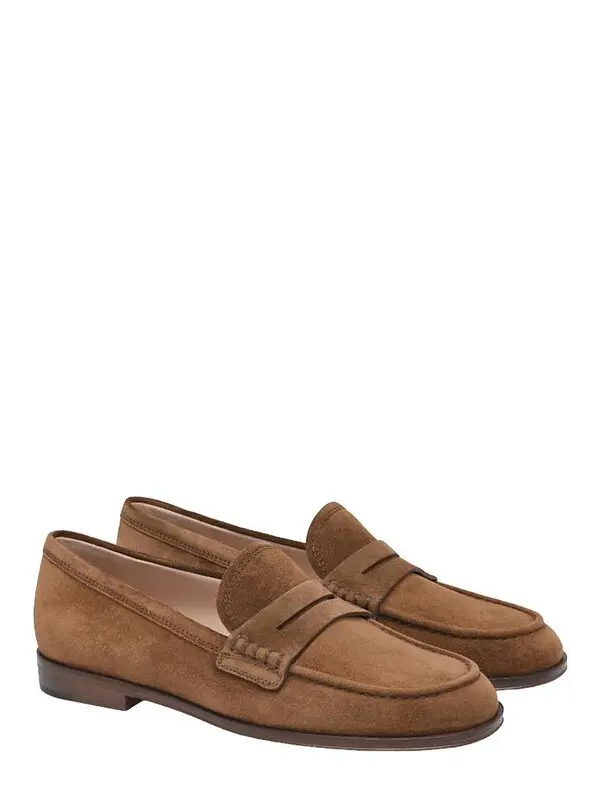 GIANVITO ROSSI Georgie Moccasin Loafer - Brown Suede