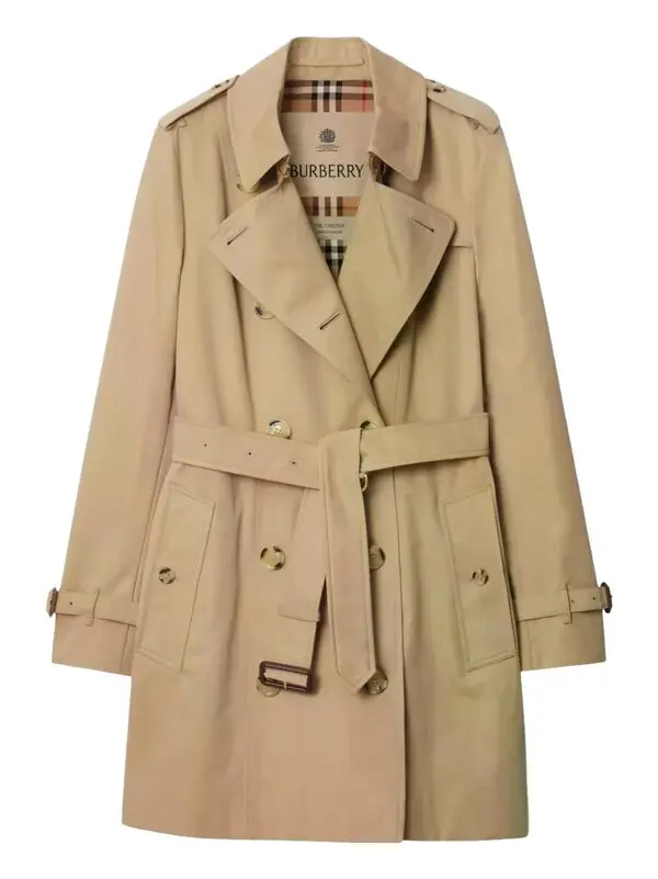 Burberry Belted Double-breasted Trench Coat - Neutrals