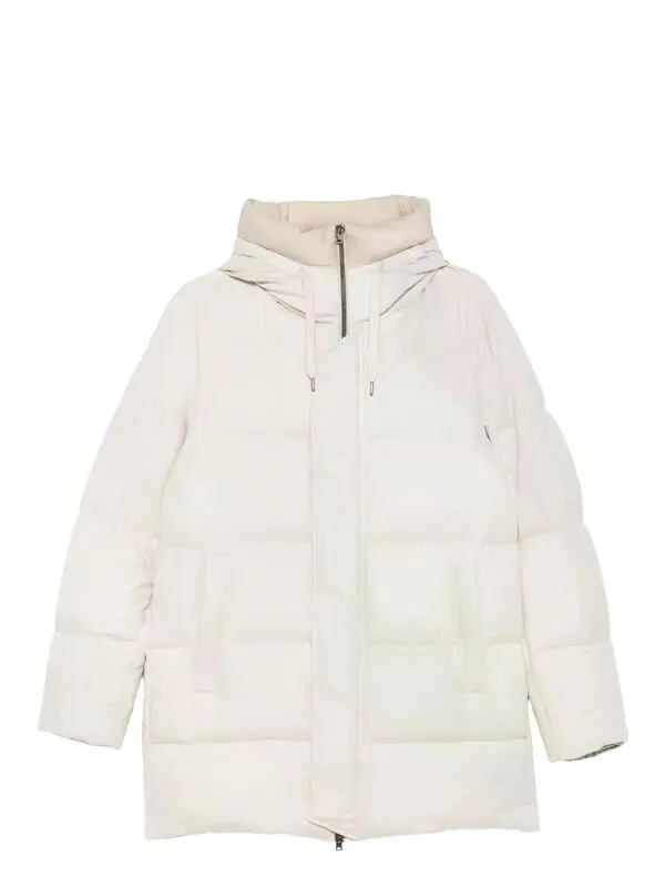 Herno Hooded Quilted Coat - Neutrals