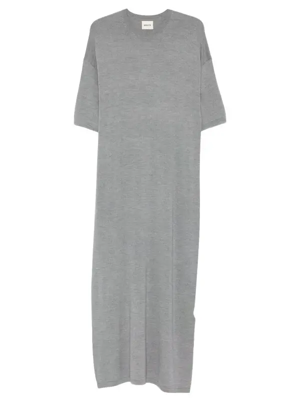 Khaite Midi Wool Dress - Grey