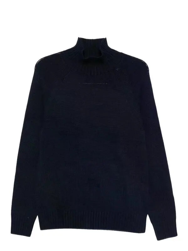 Eleventy High-neck Long-sleeve Sweater - Blue
