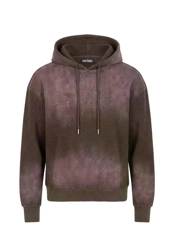 PROTÉMOA Tie-dye Effect Hoodie - Brown