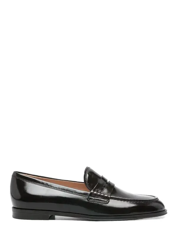 GIANVITO ROSSI Leather Penny Loafers - Brown