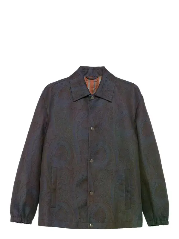 Etro Paisley-pattern Coach Shirt Jacket - Blue