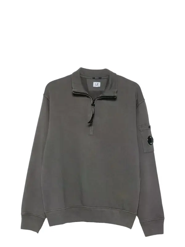C.P. COMPANY Half-zip Pocket Sweatshirt - Grey