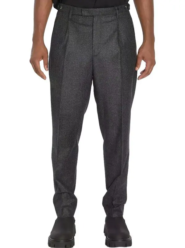 Barena Venezia Masco Bita Pleated Wool Trousers - Grey