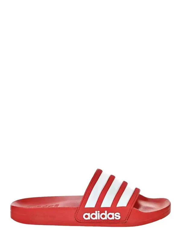 Adidas Three-stripe Cloudfoam Slides - Red