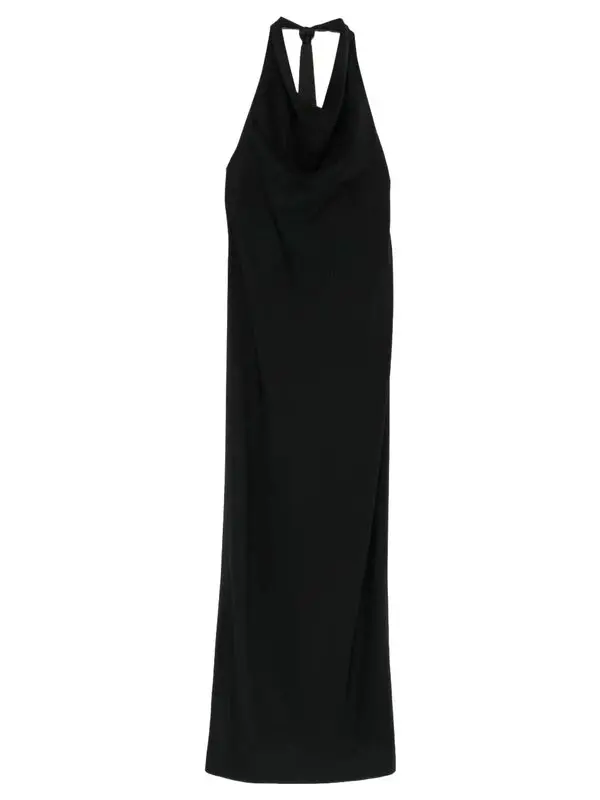 Burc Akyol Cowl-neck Midi Dress - Black