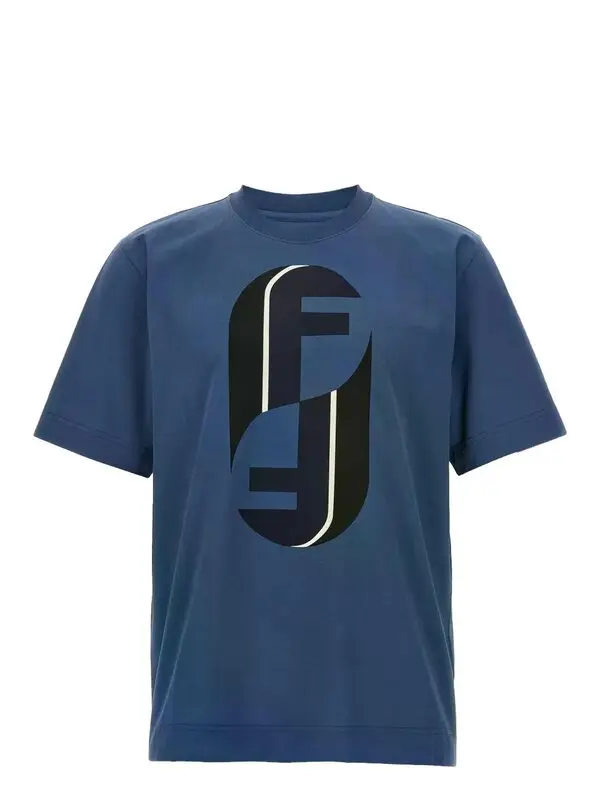 Fendi Monogram Print T-shirt - Blue