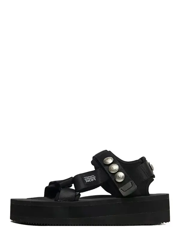 John Elliott Platform Buckle Sandals - Black