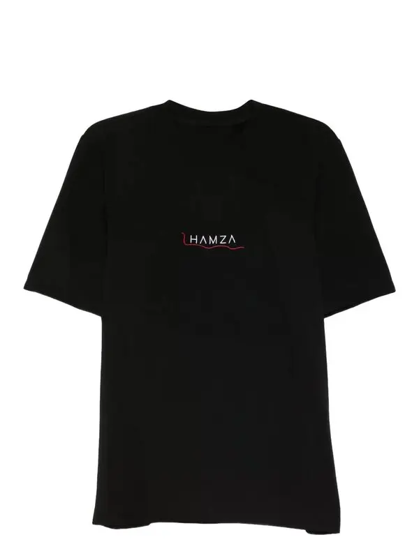 HAMZA Embroidered Short-sleeve T-shirt - Black