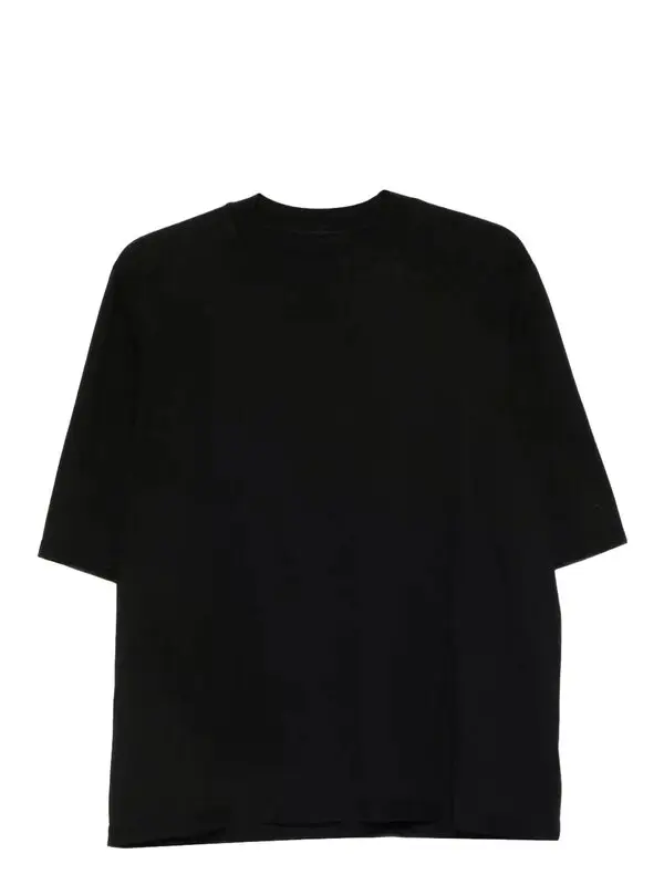 Rick Owens Short-sleeve Draped-hem Top - Black