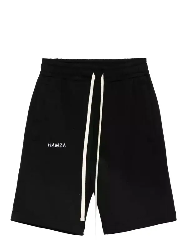 HAMZA Drawstring Pocket Shorts - Black