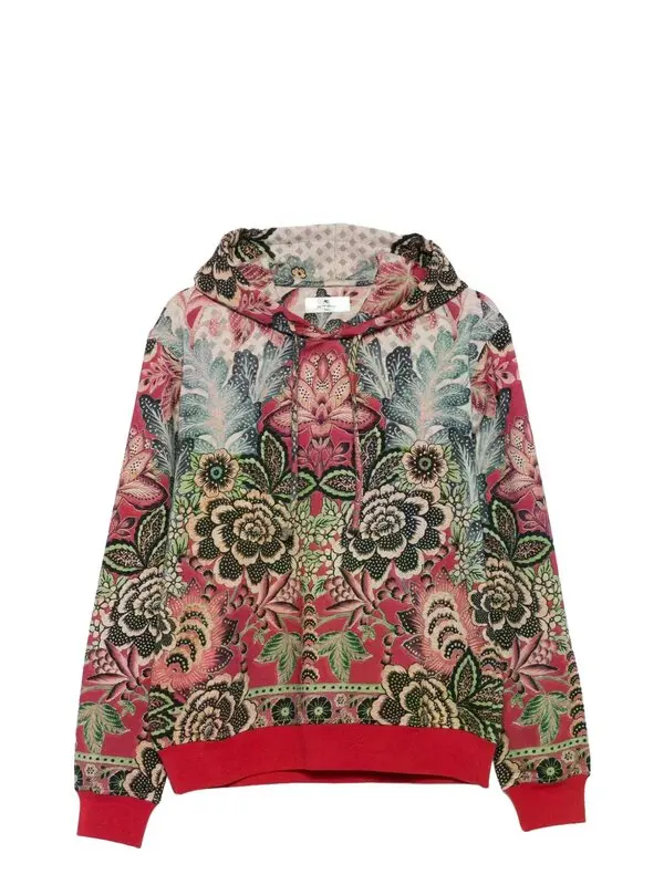 Etro Floral-print Hoodie - Red