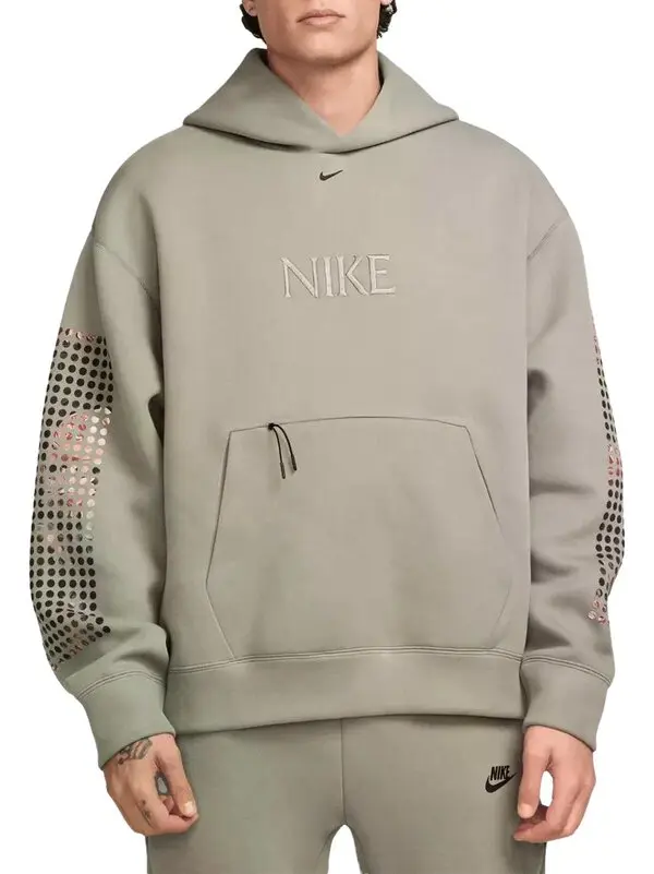 Nike Floral-print Hoodie - Neutrals