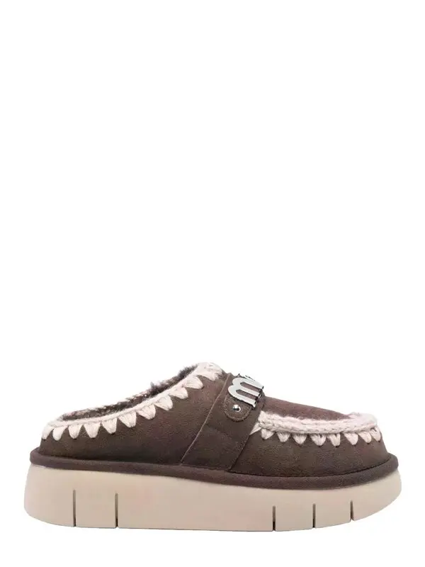 Mou Bounce Logo-plaque Mules - Brown