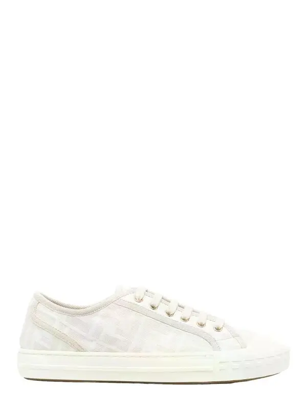 Fendi Domino Ff-motif Sneakers - Neutrals