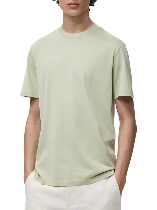 Mango Slim Fit Cotton T-shirt - Mint Green