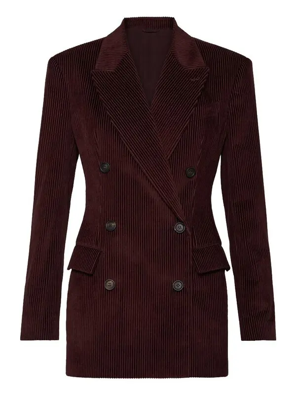 Brunello Cucinelli Corduroy Blazer - Burgundy