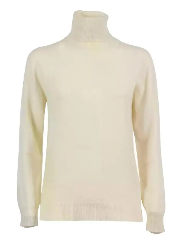 KANGRA Seamless Turtleneck Sweater - White