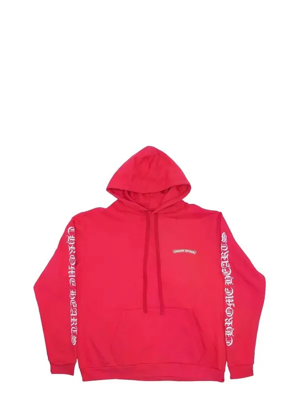 Chrome Hearts Scroll Logo Hoodie - Red