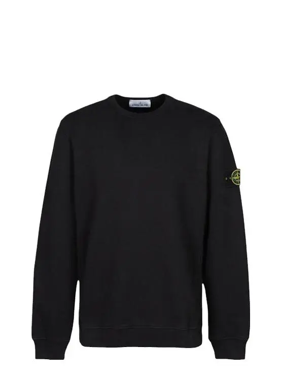 Stone Island Fleece Crewneck Sweatshirt - Black