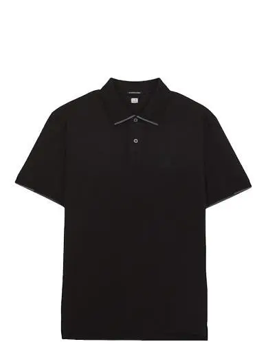 C.P. COMPANY Collar Short Sleeve T-shirt - Black