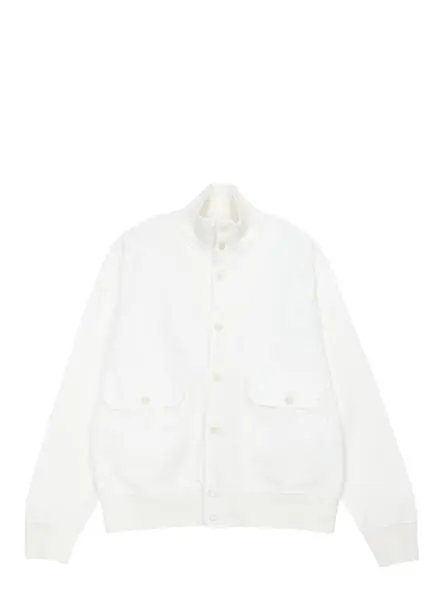 C.P. COMPANY Logo Cardigan - White