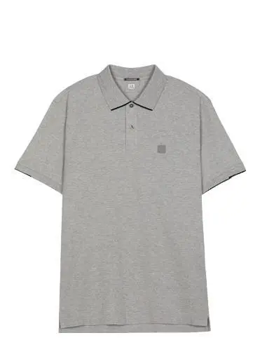 C.P. COMPANY Collar Short Sleeve T-shirt - Gray