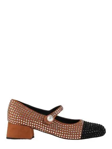 MASSIMO SANTINI Pumps With Appliqués And Crystals - Brown