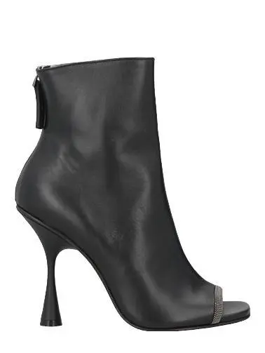 Fabiana Filippi Leather Ankle Boots - Black