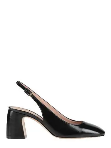 Emporio Armani Leather Slingback Pumps - Black