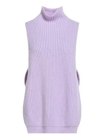 SOLOTRE Cashmere Turtleneck Top - Purple