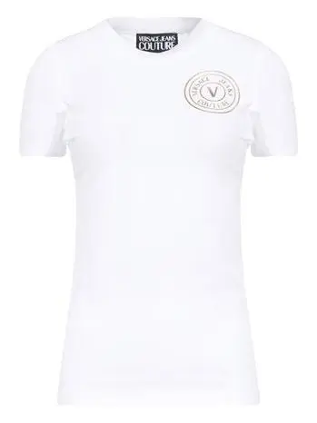 Versace T-shirt In Cotton And Elastane - White