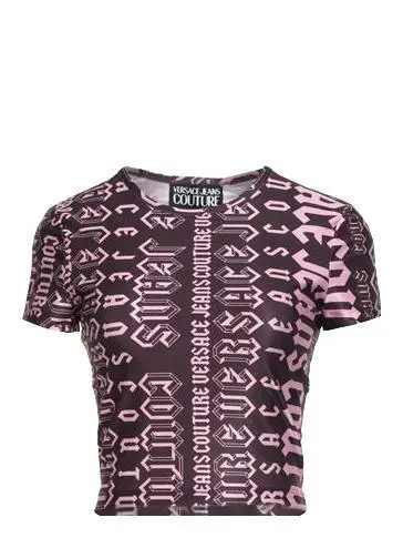 Versace Logo-print Cropped T-shirt - Purple
