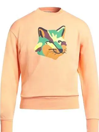 Maison Kitsuné Cotton French Terry Sweatshirt With Print - Salmon Pink
