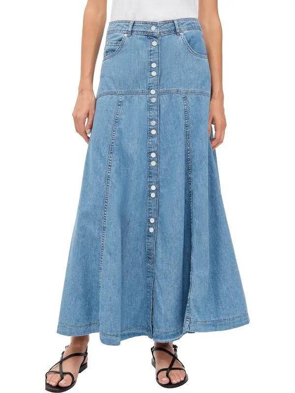Ba&sh Laddie Denim Skirt - Lightusedblue