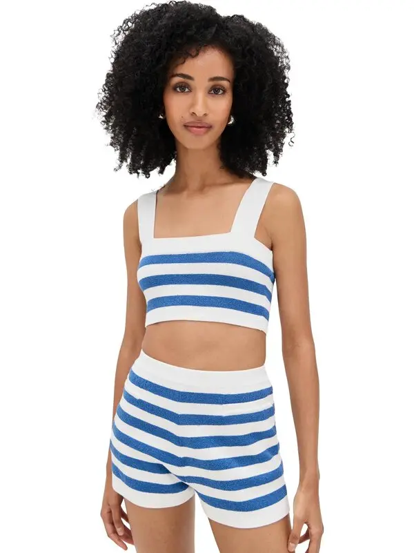 Posse Ari Crop Top - Blue Stripe