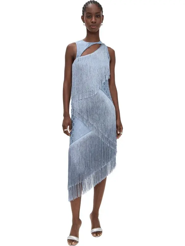 Alexis Costa Maxi Dress - Blue Jacquard