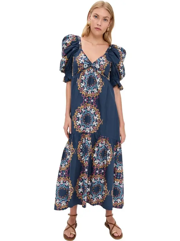 CLEOBELLA Jewel Ankle Midi Dress - Venezia Blue