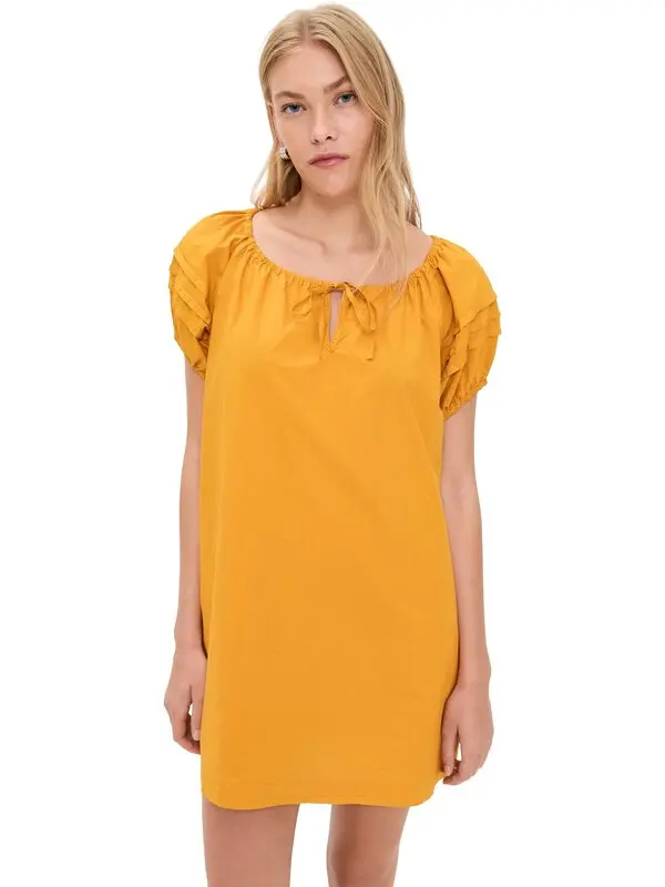 ALEX MILL Rose Mini Dress - Golden Yellow