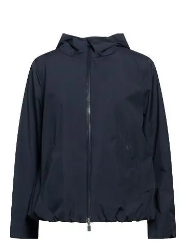 Herno Polyester Hooded Zip-up Jacket - Navy