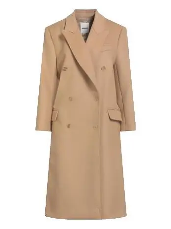 Sandro Coat In Wool And Polyamide - Beige