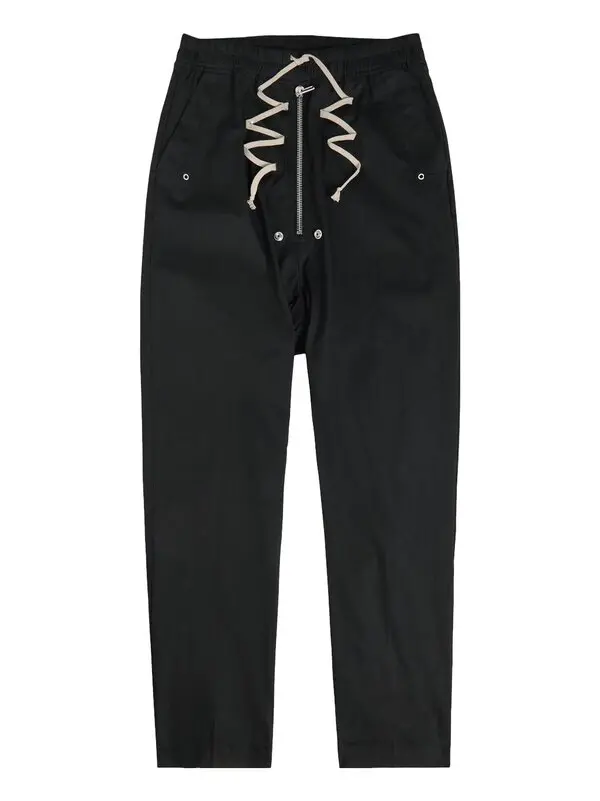 Rick Owens Tapered-leg Stretch-cotton Trousers - Black