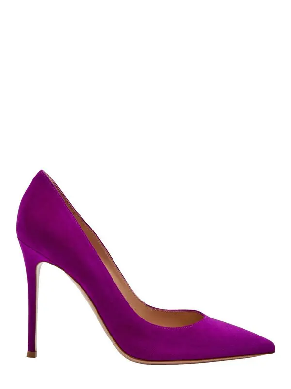 GIANVITO ROSSI 105 Suede Pumps - Purple