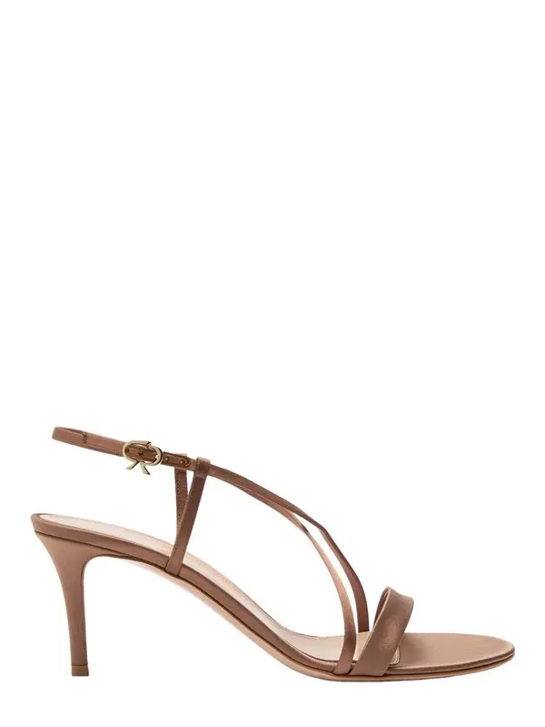 GIANVITO ROSSI Larisse 70 Satin Sandals - Bronze