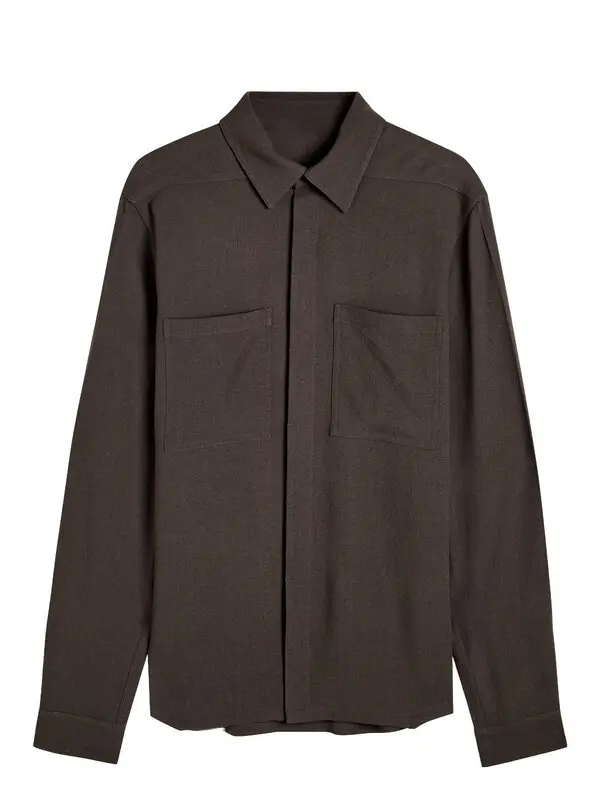 Rick Owens Work Wool Shirt - Brown