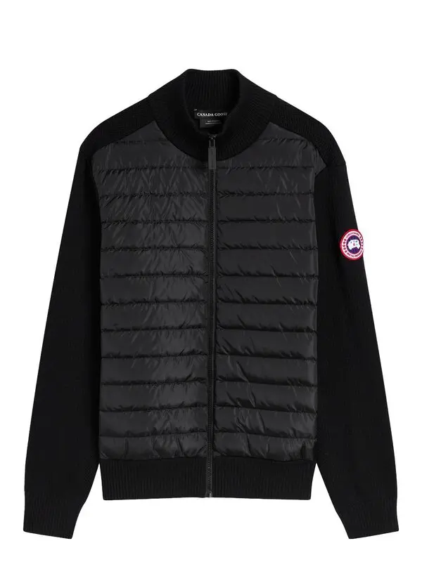 Canada Goose Hybridge Quilted Shell And Wool Jacket - Black