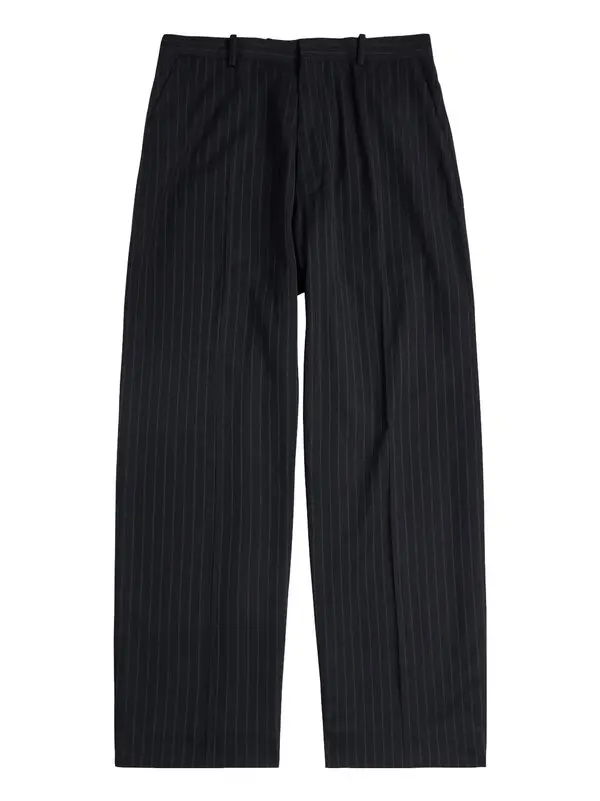 Acne Studios Pinstriped Woven Tailored Trousers - Navy