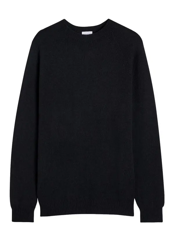 Sunspel Wool Jumper - Navy